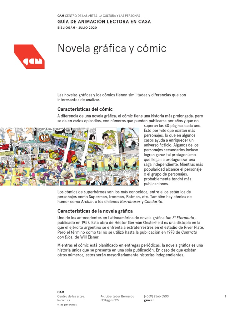 Documento guiaAnimacionLectora Novelagrafica.v2 | PDF | Cómics