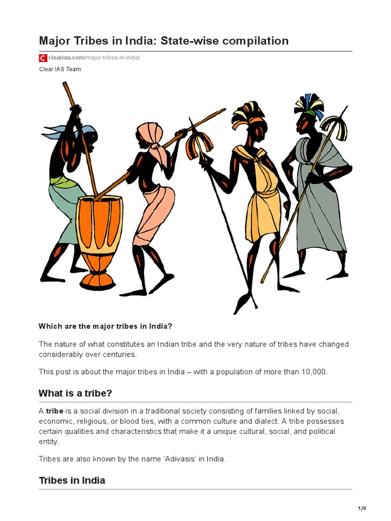 Major Tribes in India State-Wise Compilation | PDF | Social Groups Of ...