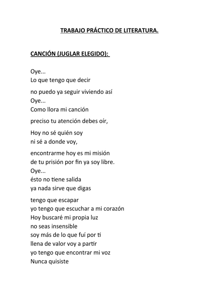 Último TP de Literatura 2021 | PDF | Beyoncé