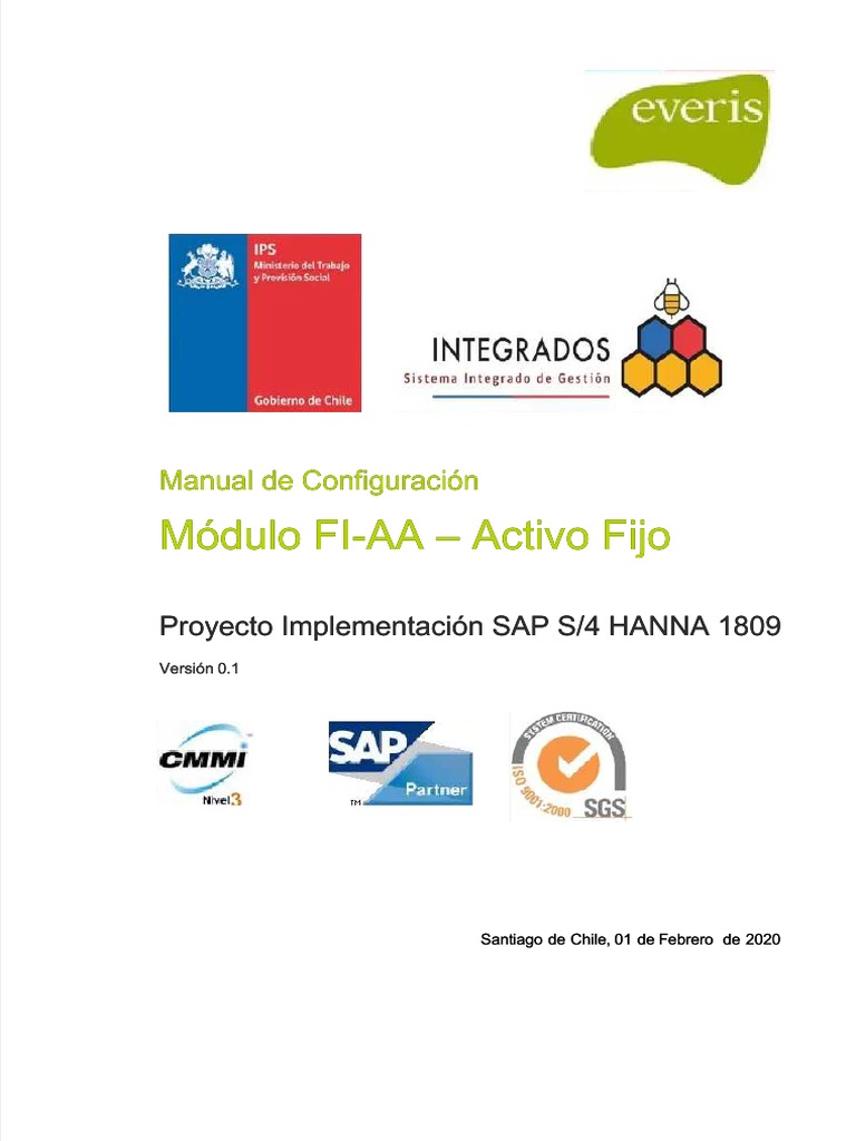 Manual De Configuracion Sap S4hana Modulo Fi Aa Activo Fijos Pdf