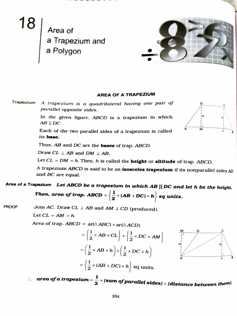 Chapter 18 Area of A Trapezium and A Polygon | PDF | Elementary ...