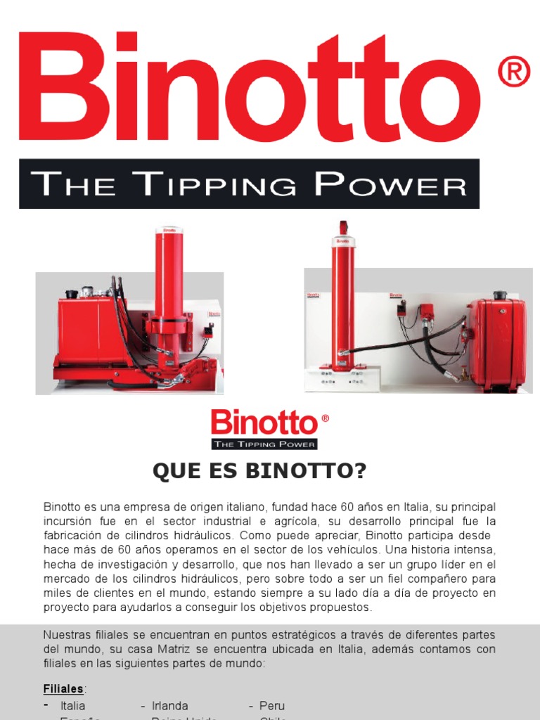 Binotto: Líder en Soluciones Hidráulicas | PDF | Perú | Lima