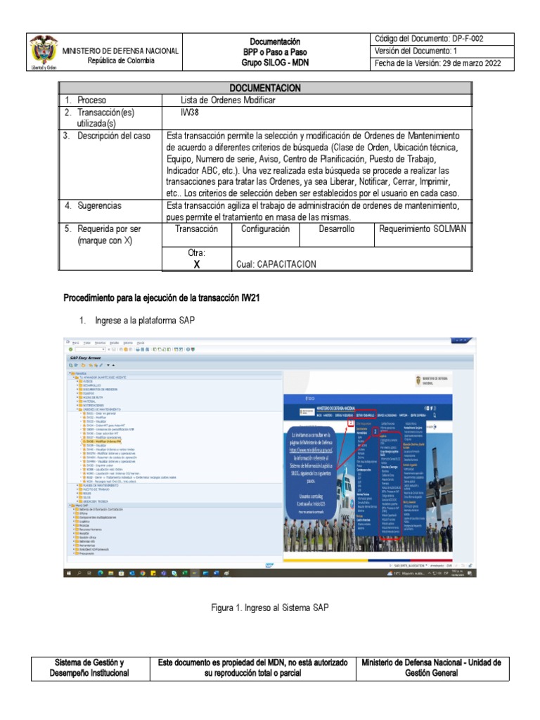IW38 Lista de Ordenes - Modificar | PDF | Informática