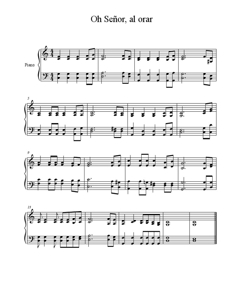 Oh Señor, Al Orar | PDF
