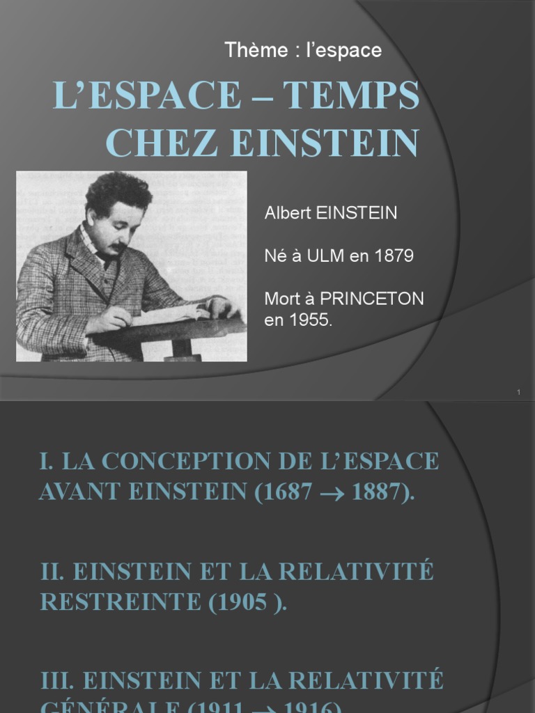 Espace Temps Einstein | PDF | Relativité restreinte | Gravité