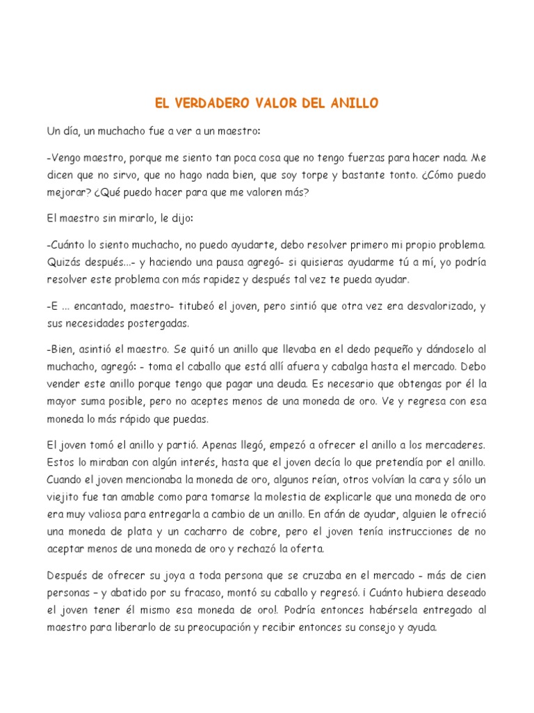 Cuentos para Trabajar Los Valores | PDF