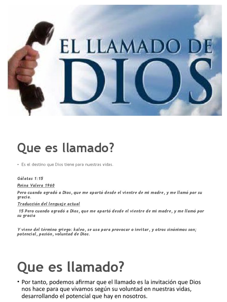 Llamado y Proposito | PDF | Dios | Biblia
