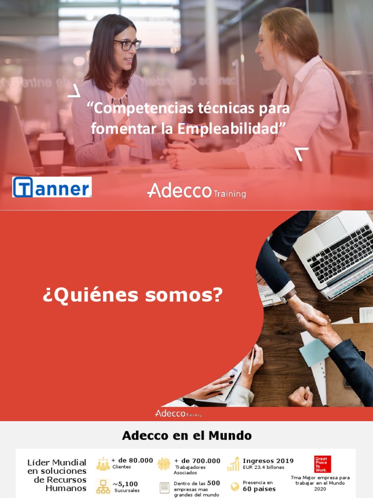 Adecco - Training Técnicas de Empleabilidad | PDF | Gestión de recursos humanos | Informática
