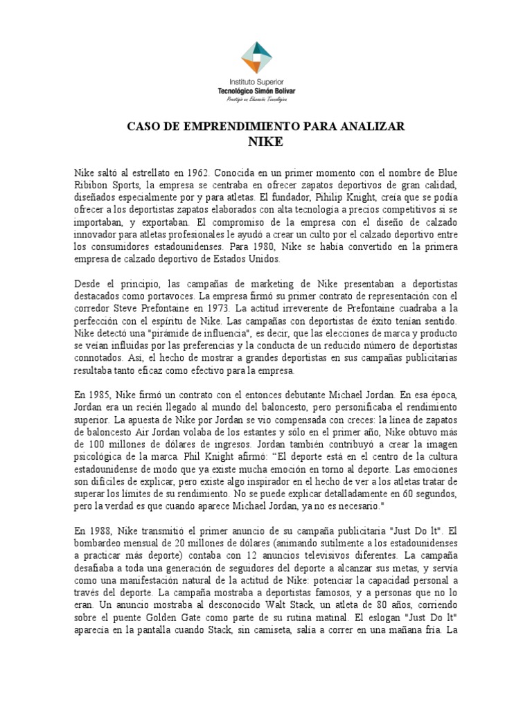 Caso Practico Nike | PDF | Nike | Marca