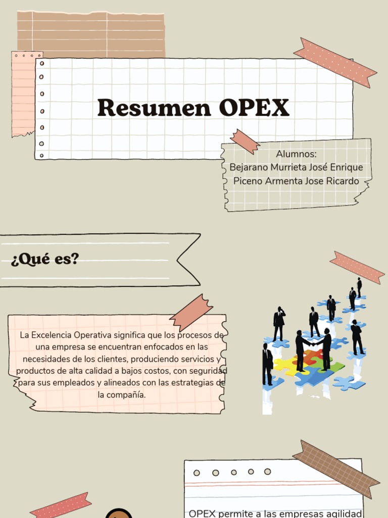 Presentación Resumen OPEX | PDF | Lean Manufacturing | Six Sigma