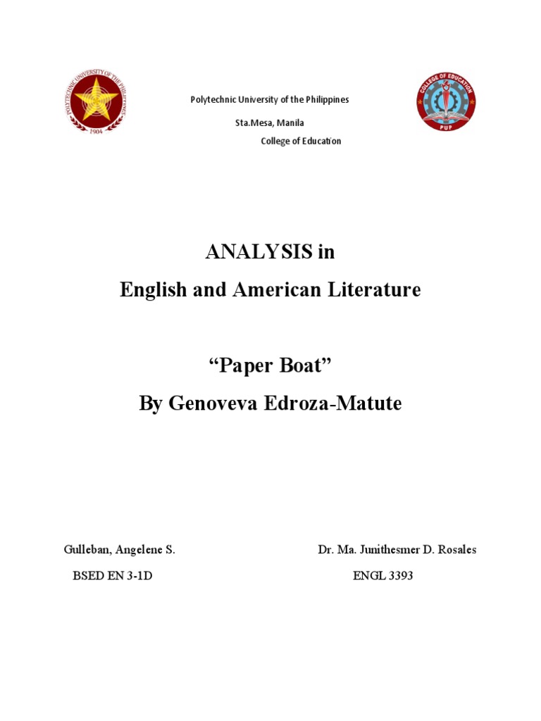 Analysis-Paper Boat | PDF