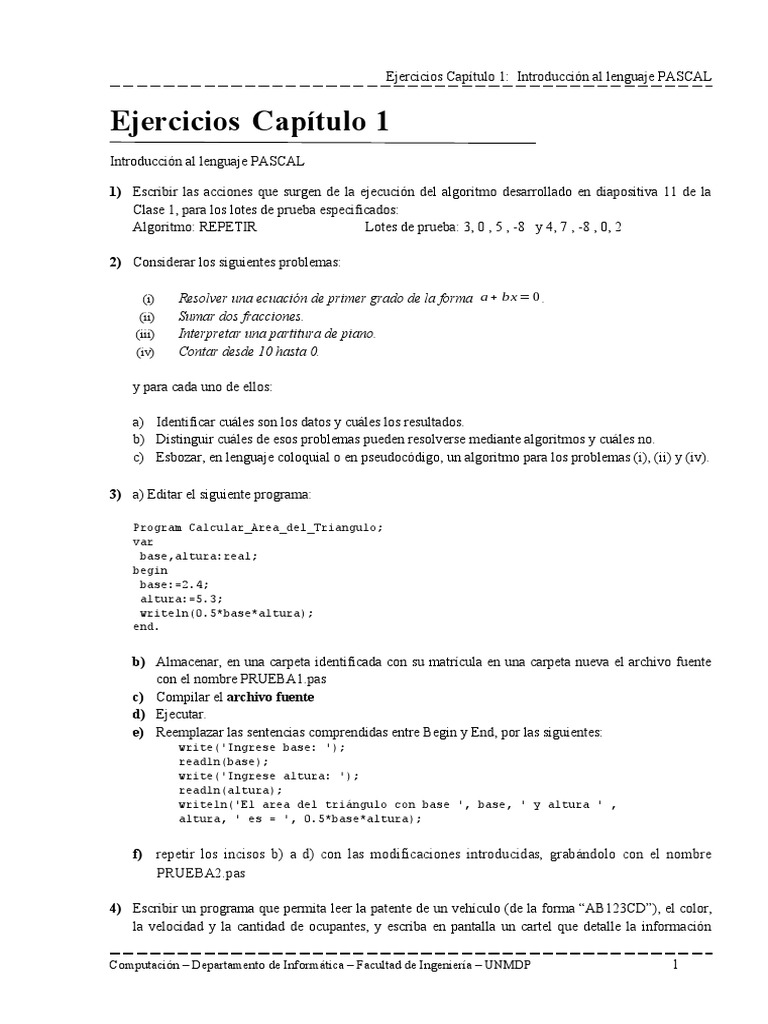 Guia 1 20 2c | PDF | Lenguaje de programación | Science