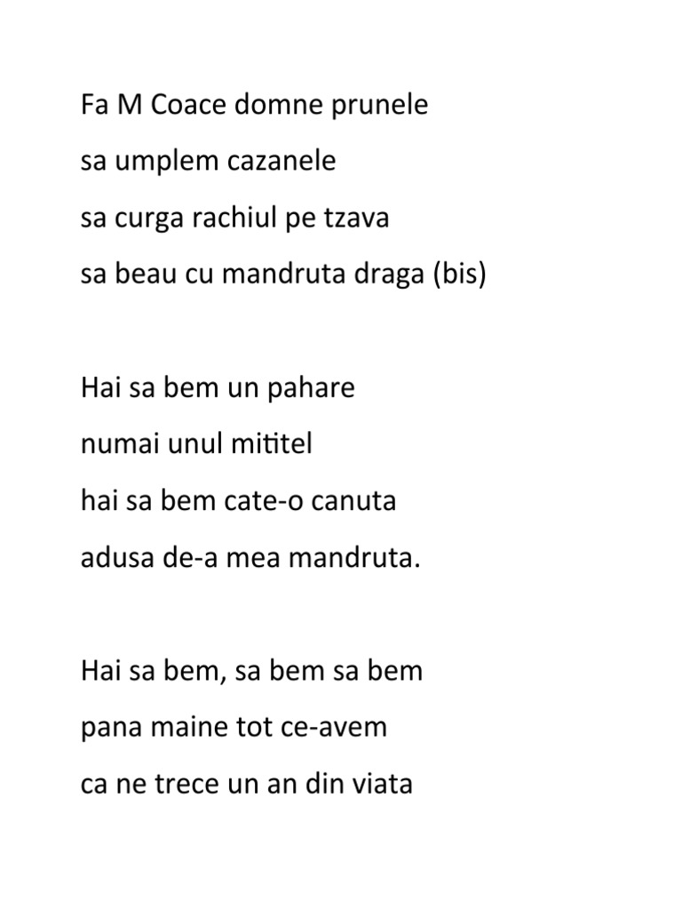 Coace Doamne Prunele | PDF