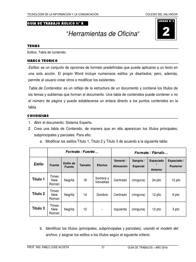 Crear Indice o Tabla de Contenido | PDF | Archivo de computadora | Desarrollo de software