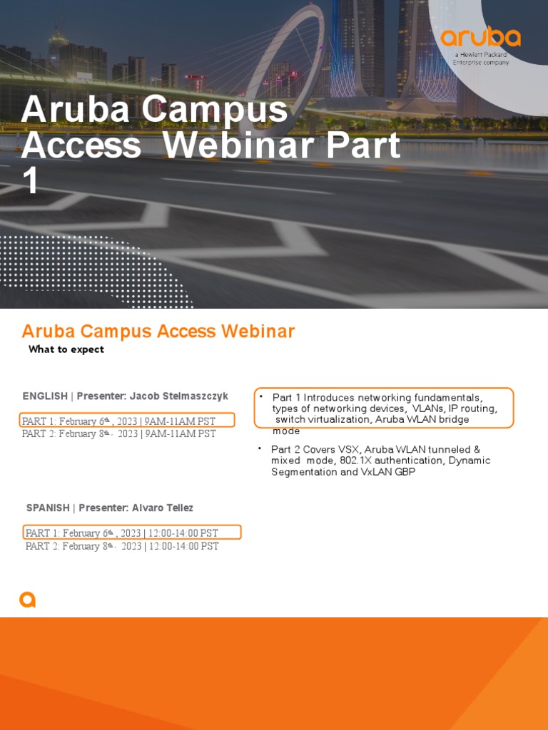 Aruba Campus Access Webinar Part 1 | PDF | Computer Network | Internet Protocols