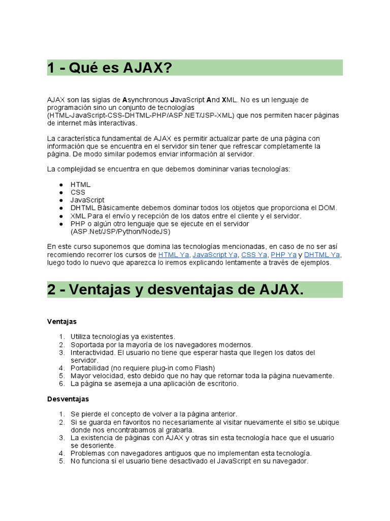 AJAX Tutorial | PDF | Redes | Internet y web