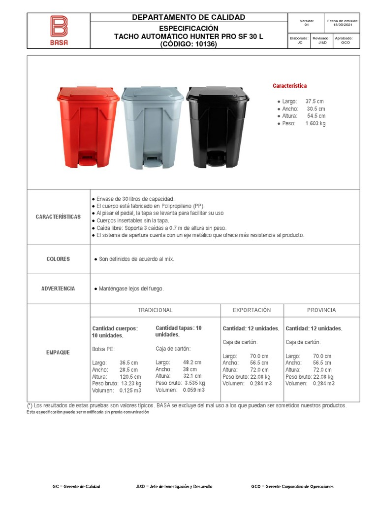 Tacho Automático Hunter Pro SF 30 L | PDF