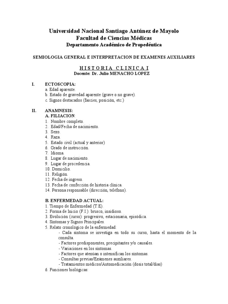 Historia Clínica I Semiología, Febrero 2023 | Descargar gratis PDF | Enfermedades y trastornos ...