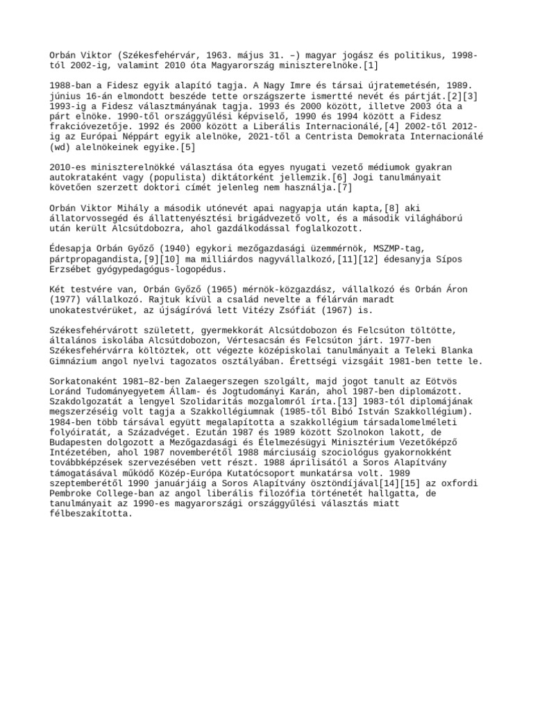 Orbán Viktor PDF | PDF