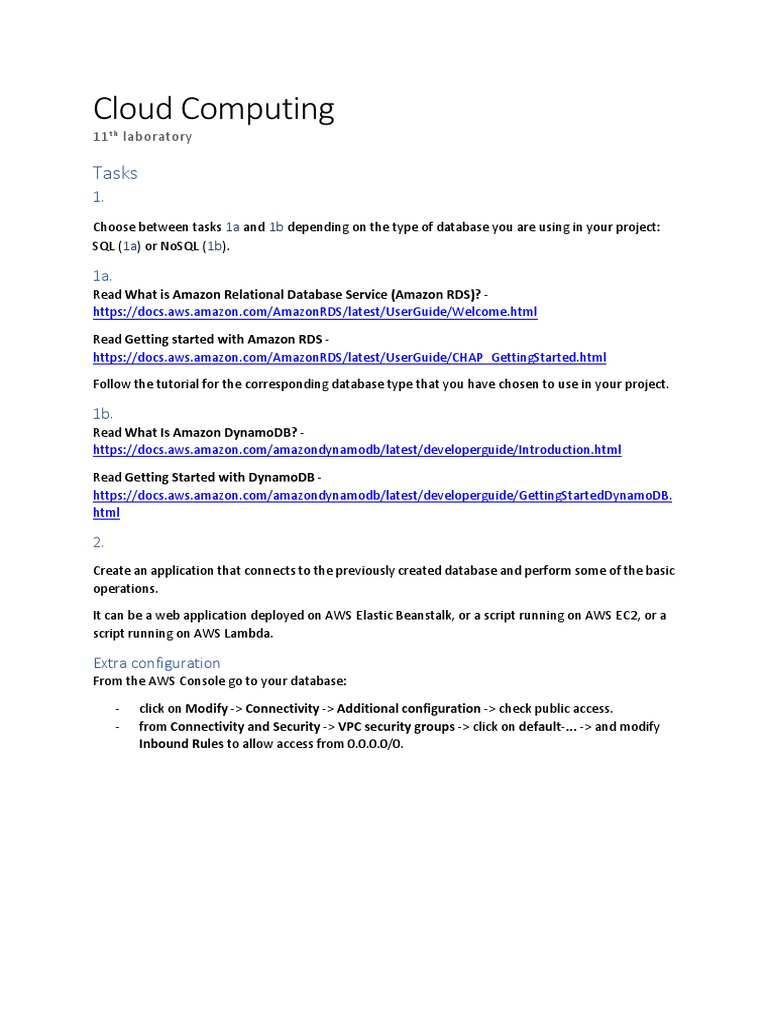 Cloud Computing - Lab 11 | PDF