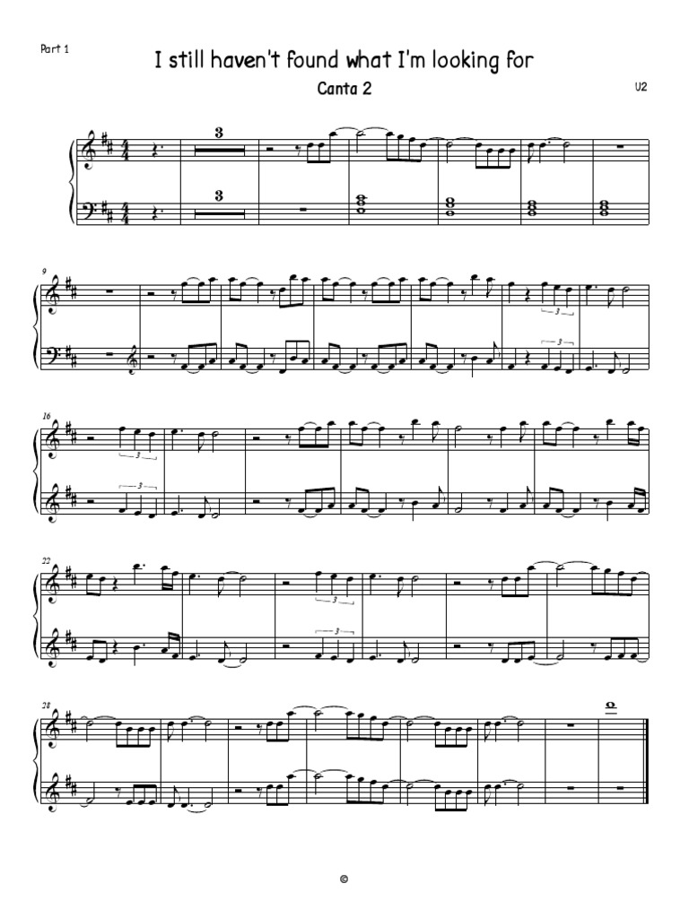 I Still Haven't Found What I'm Looking For Part 1 | PDF | Bono