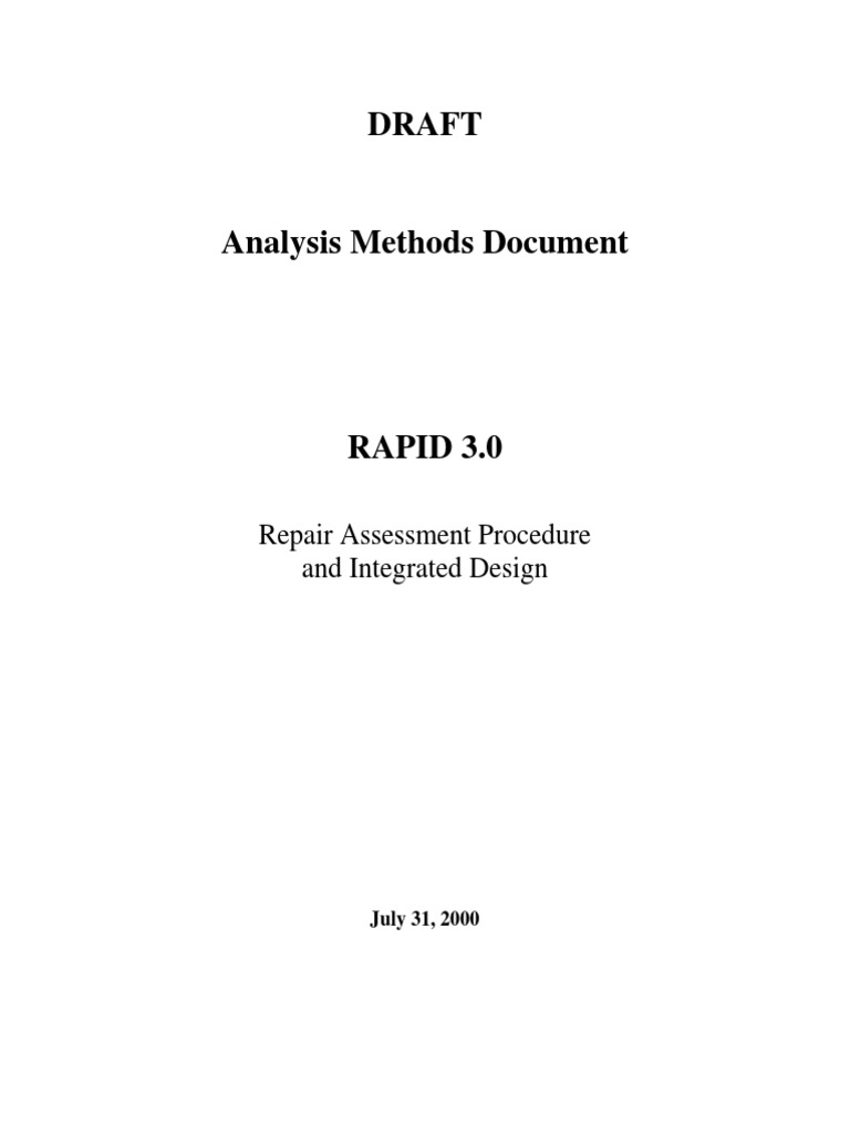 RAPID - Analysis Methods Document - Version 1 0 | PDF | Strength Of ...