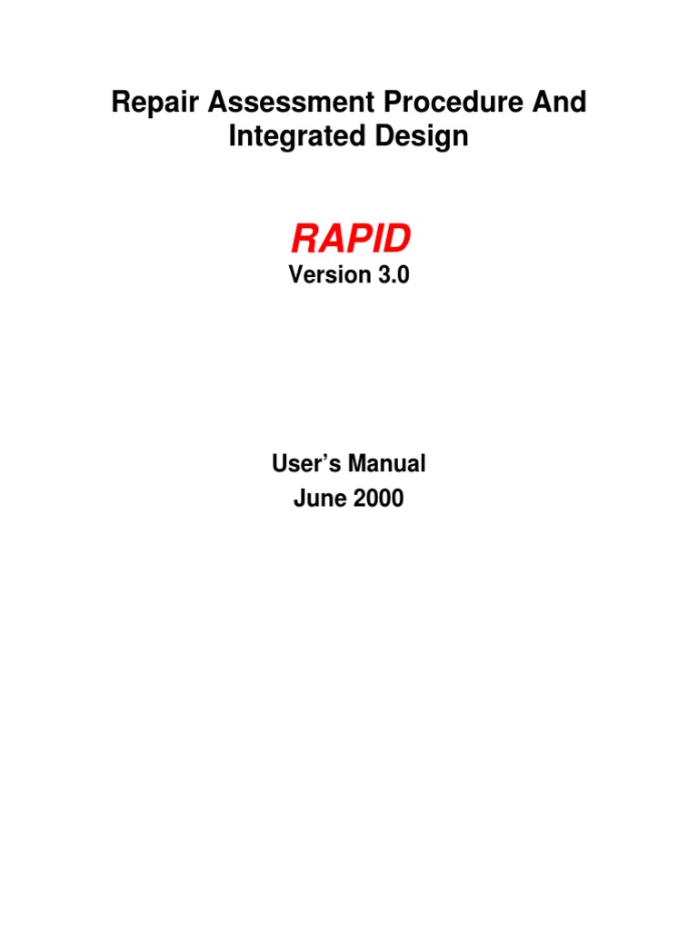 RAPID - Users Manual - Version 3 0 | Download Free PDF | Window (Computing) | Menu (Computing)