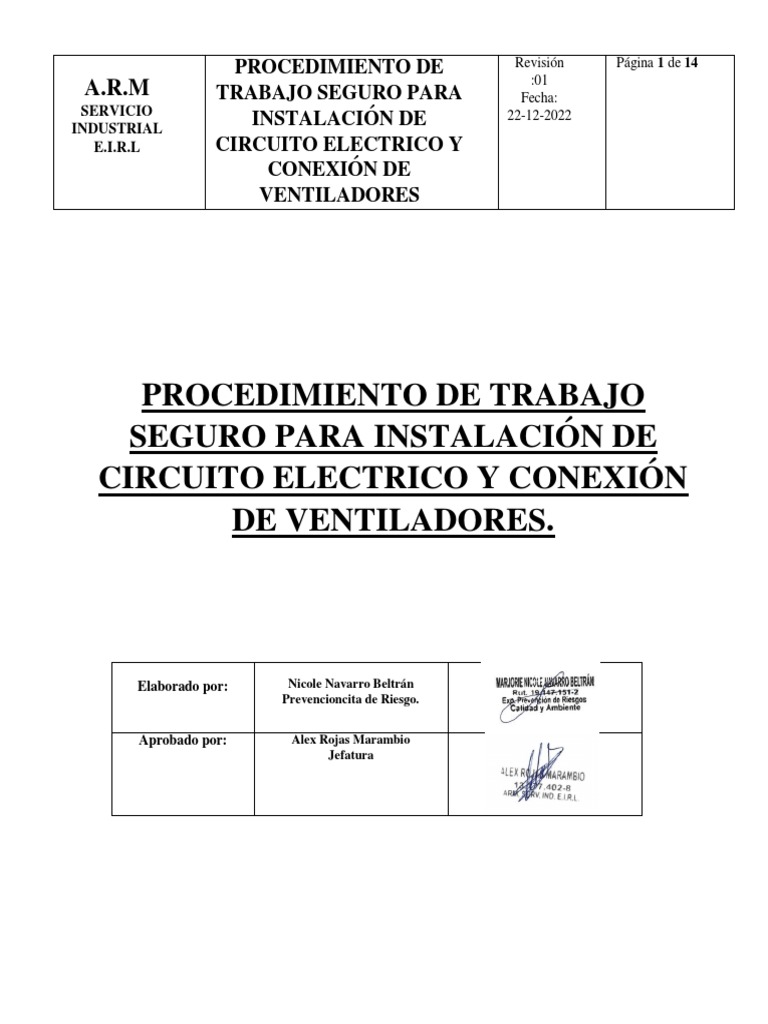 PTS Instalación y Conexión de Ventiladores | PDF | Ingenieria Eléctrica | Electricidad
