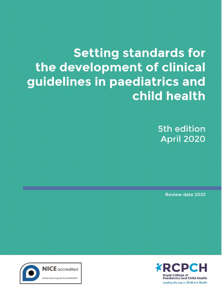 Standards For Development of Paediatric Guidelines 2020 | PDF ...