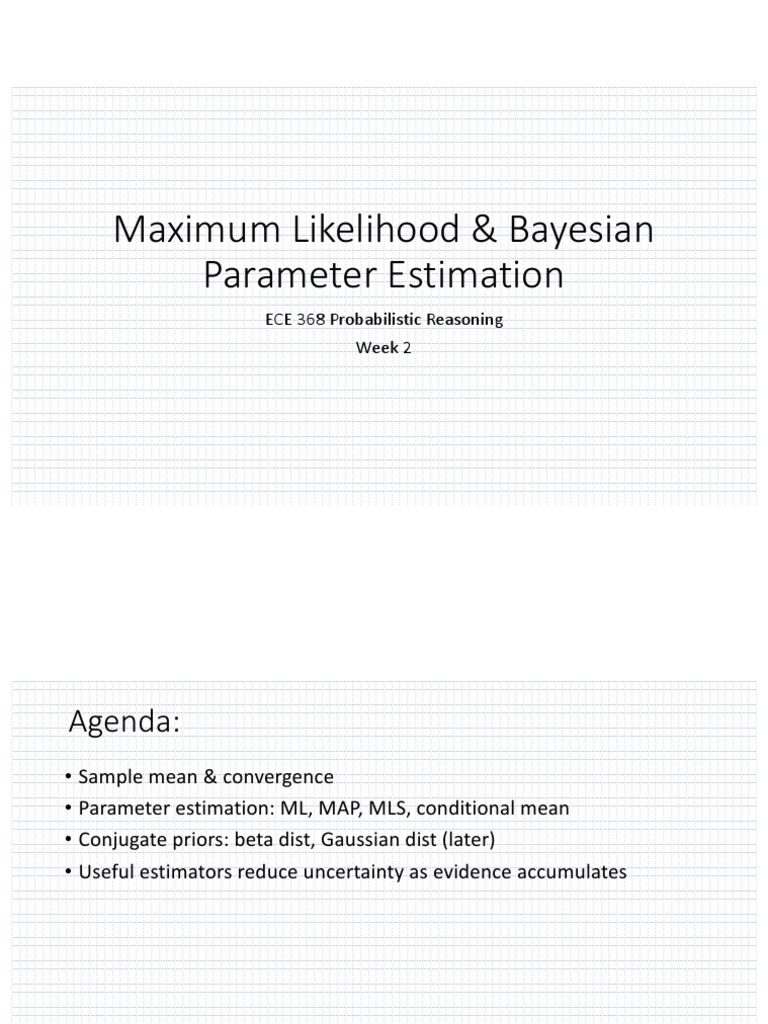 ECE 368: ML & Bayesian Estimation | PDF