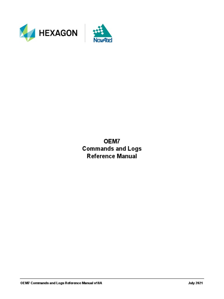 OEM7 Commands Logs Manual | PDF | Global Positioning System ...
