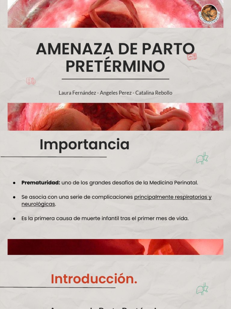 Amenaza de Parto Pretérmino | PDF | Parto prematuro | Parto
