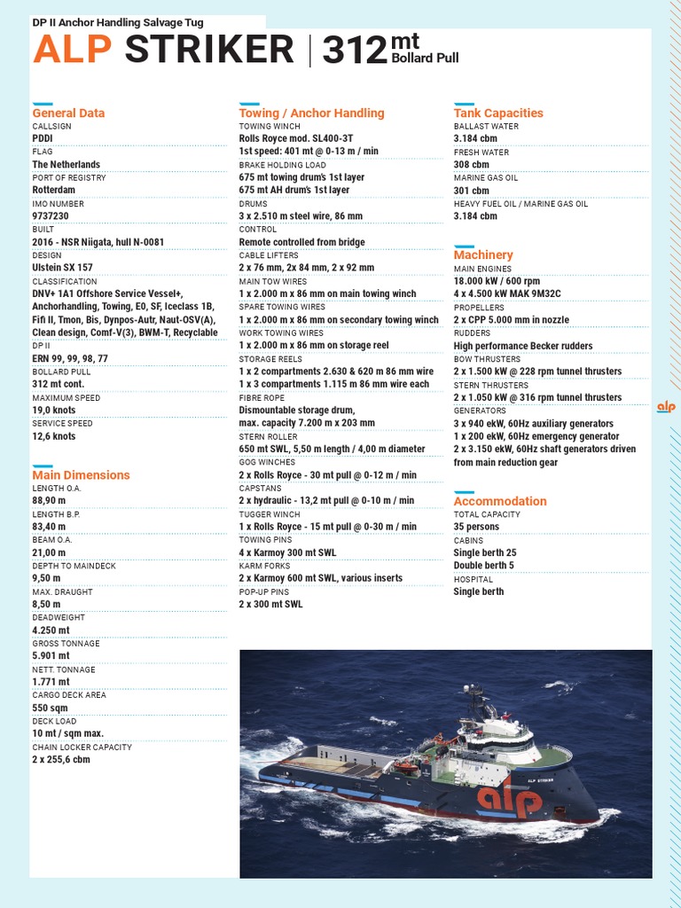 Offshore Tug Specifications | PDF | Tugboat | Water Transport