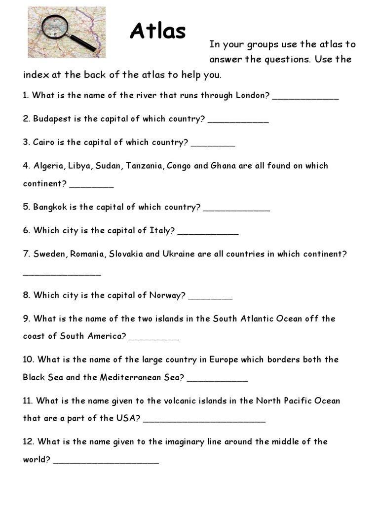 Atlas Scavenger Hunt | PDF