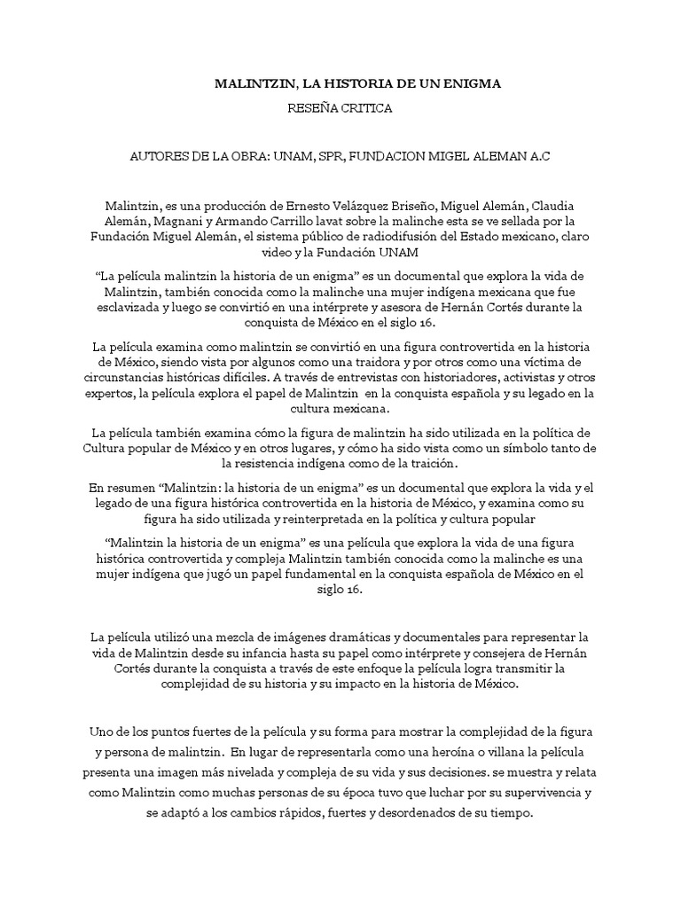 Malintzin La Historia de Un Enigma | PDF | México