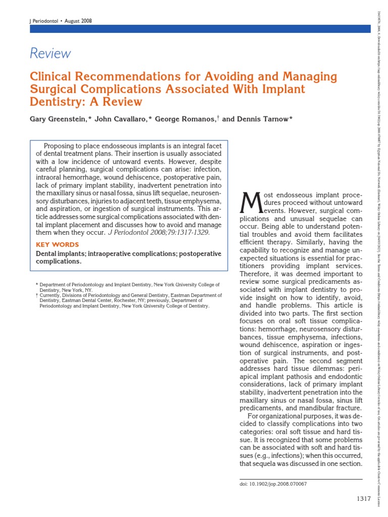 Journal of Periodontology - 2008 - Greenstein - Clinical ...