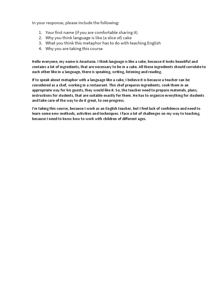 Language Is A Cake | PDF