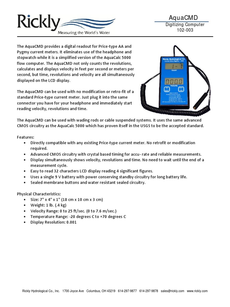 Rickly AquaCMD Brochure | PDF | Timer | Electronics