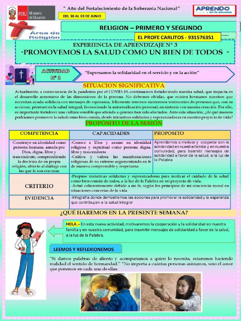 Religión 1° y 2° Exp.3 | PDF