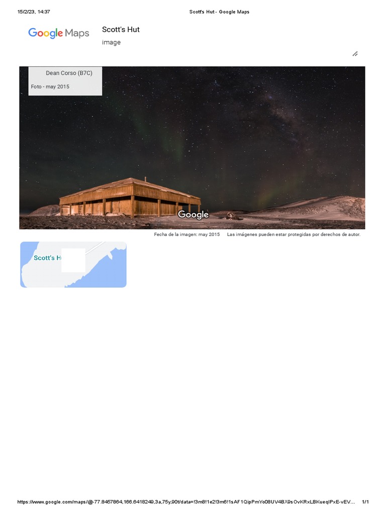 Scott's Hut - Google Maps | PDF