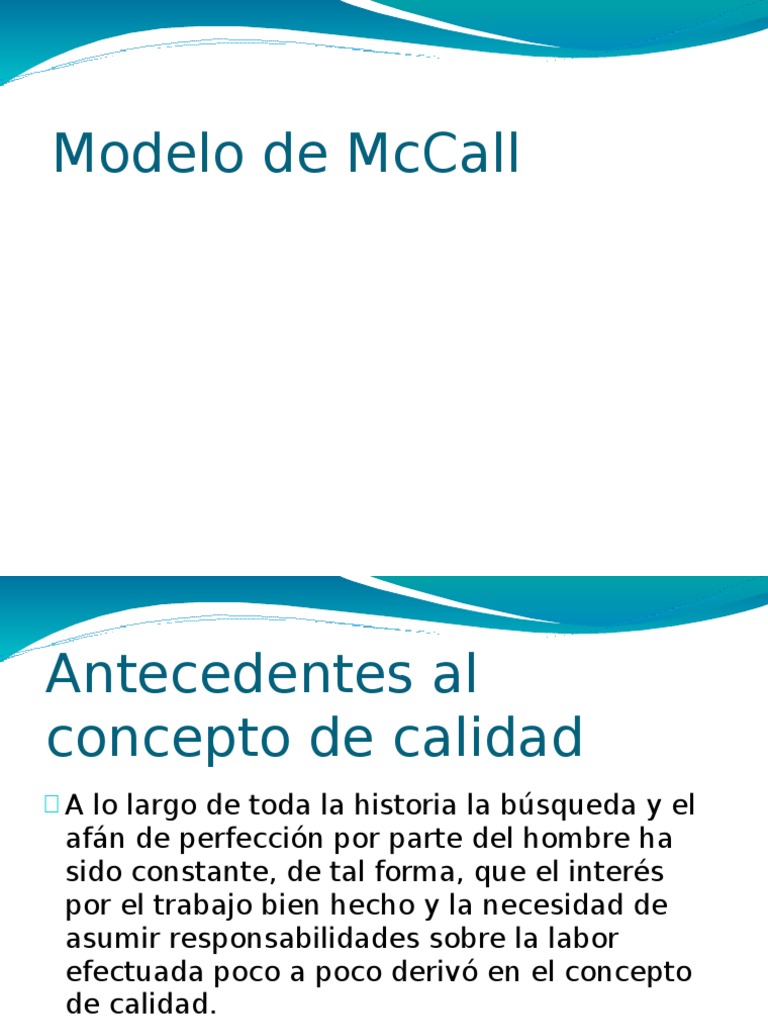 Modelo de Calidad McCall en Software | PDF | Software | Programa de ...