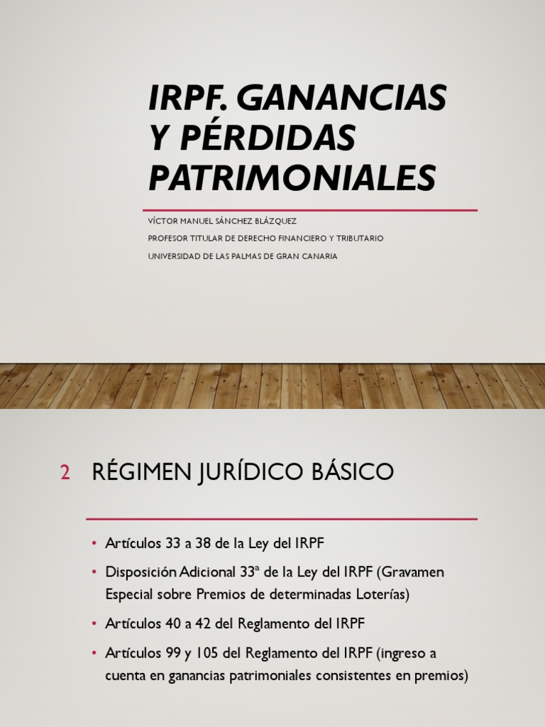 Esquemas IRPF 2022. 4. Ganancias y Pérdidas Patrimoniales | PDF | Impuestos | Donación