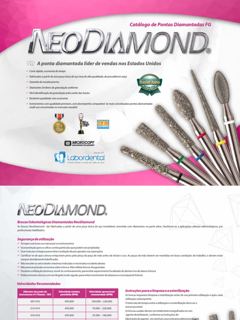 Catálogo de Brocas Diamantadas NeoDiamond | PDF | Desinfetante ...