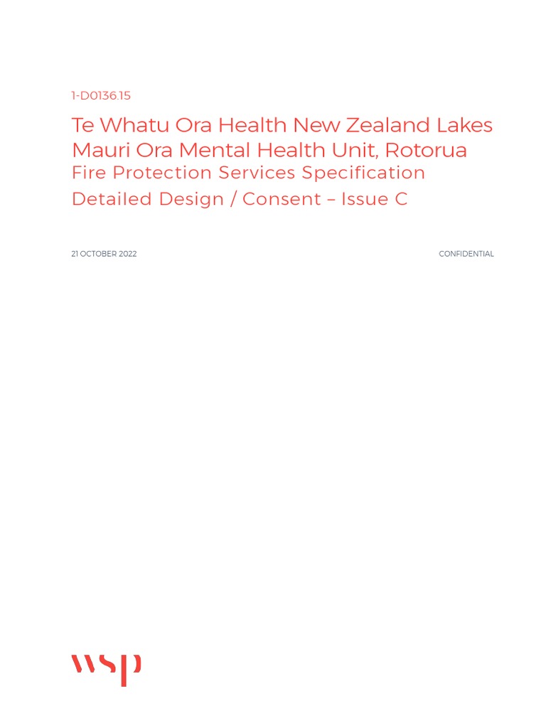 1 d0136 00 Mauri Ora Fire Protection Specification Consent and Tender | PDF | Safety ...