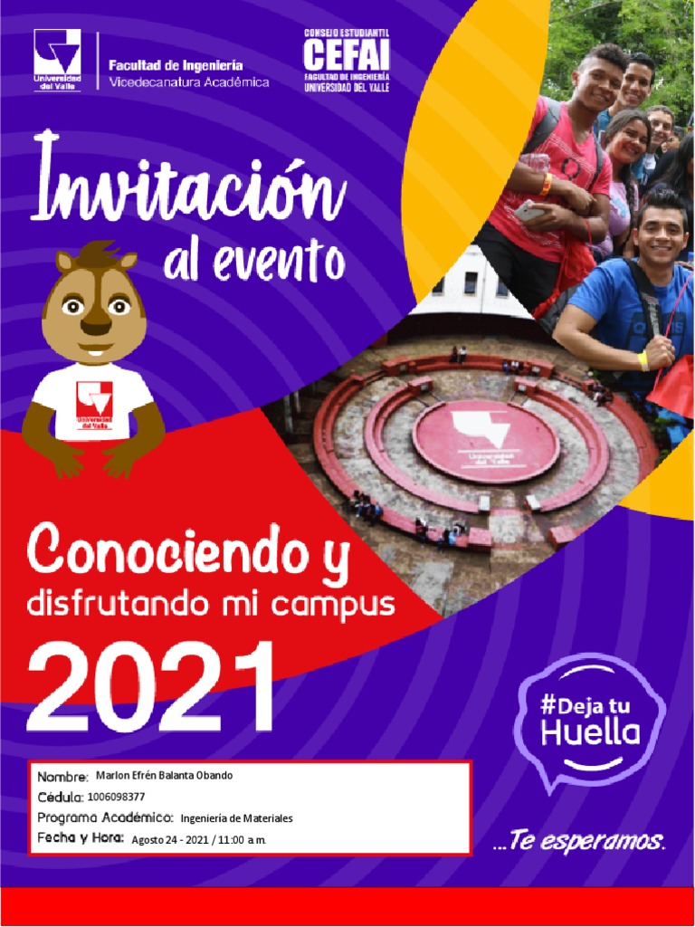 Tarjeta de Invitación - Evento Académico | PDF