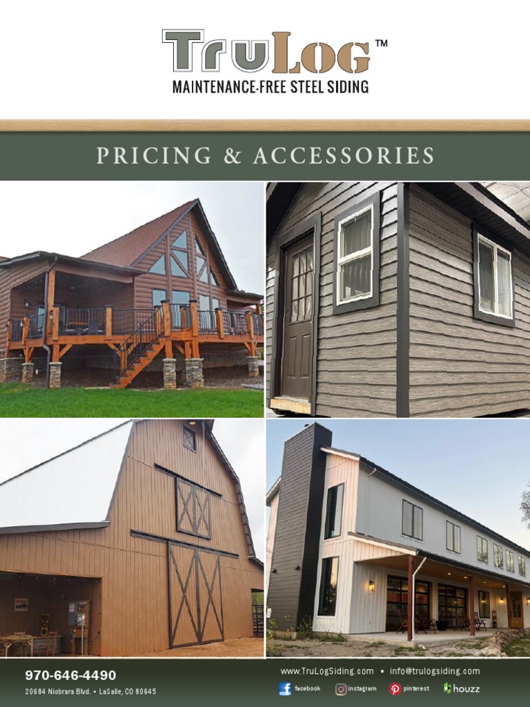 TruLog Siding Pricing Guide | PDF | Door | Lumber