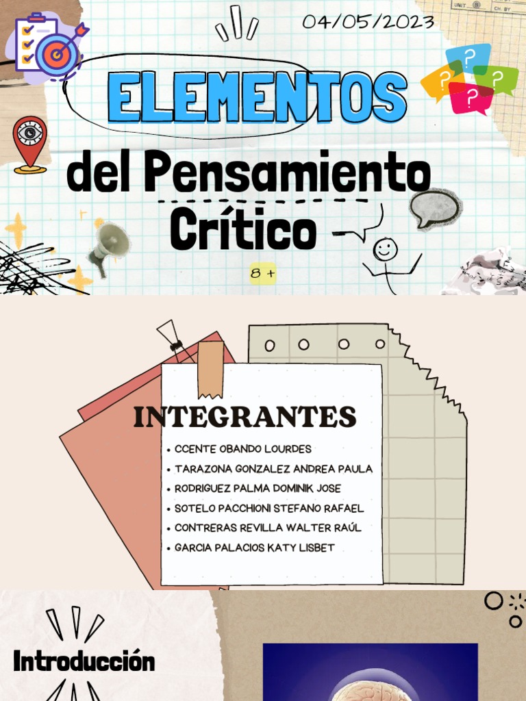 Elementos Del Pensamiento | PDF | Pensamiento | Sicología