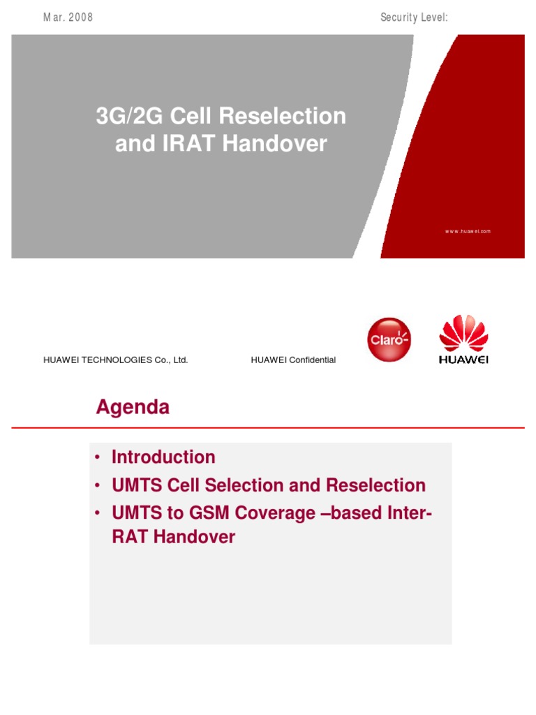 3G/2G Cell Reselection & Handover | PDF | Lte (Telecommunication) | Gsm