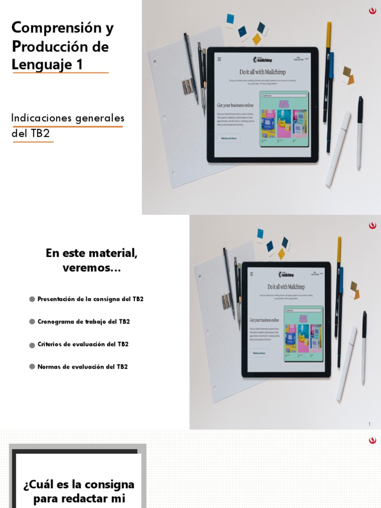 Indicaciones Generales Del TB2 | PDF | Evaluación | Salón de clases