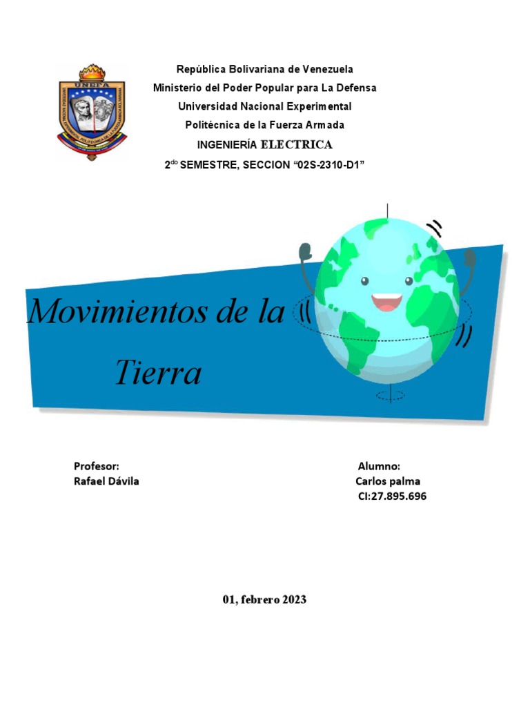Movimientos Tierra Unefa | PDF | Tierra | Ecuador